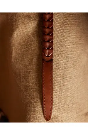 FORTELA Tess Woven Leather Belt - Brown
