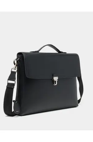 Bally Capitol Briefcase In Bovine Grained Leather