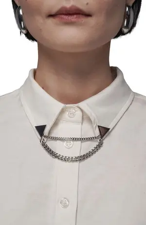 WILDFANG Chain Collar Clips - Silver