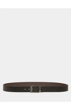 Bally Shiffie 35mm Reversible And Adjustable Belt In Leather - Black/ebano+rut