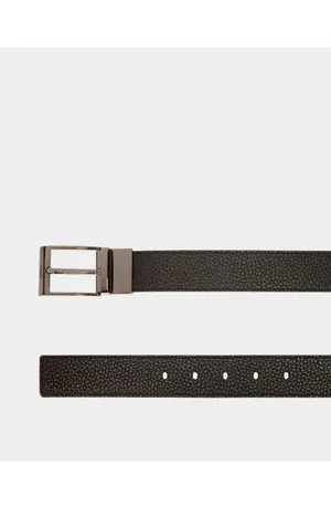 Bally Shiffie 35mm Reversible Leather Belt - Black/ebano+rut