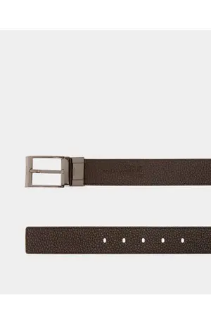 Bally Shiffie 35mm Reversible Leather Belt - Black/ebano+rut