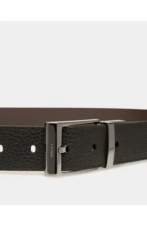 Bally Shiffie 35mm Reversible Leather Belt - Black/ebano+rut