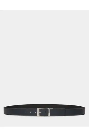 Bally Shiffie 35mm Reversible And Adjustable Belt In Leather - Midnight/black+pall