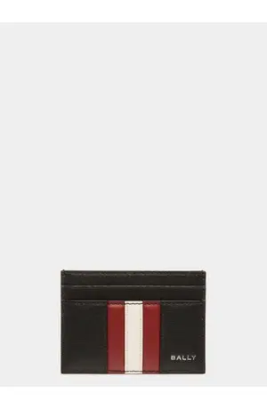 Bally Mythos Card Holder - Black+red/bone+pall