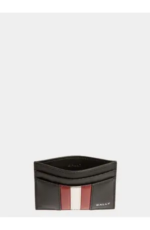 Bally Mythos Card Holder - Black+red/bone+pall