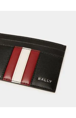 Bally Mythos Card Holder - Black+red/bone+pall