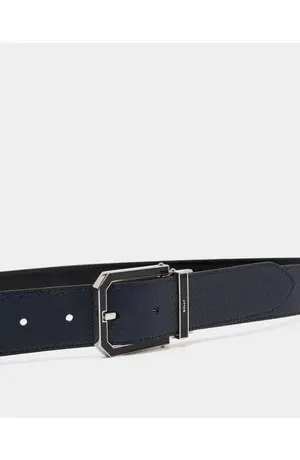 Bally Beryl 35 Mm Adjustable And Reversible Belt - Peacoat/black+pall