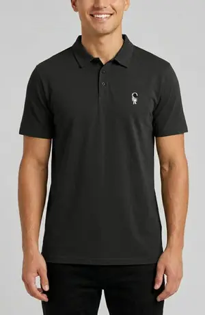 DALIX Astronaut Midweight Short Sleeve Polo Shirt - Charcoal