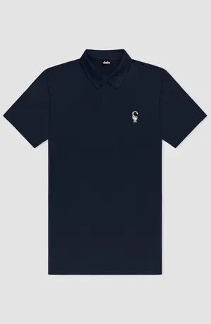 DALIX Astronaut Midweight Short Sleeve Polo Shirt - Navy