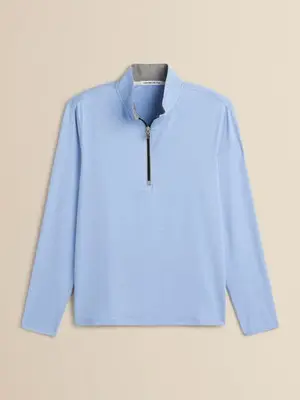 ASHWORTH GOLF La Jolla 1/4 Zip Chambray Heather