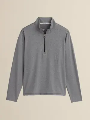 ASHWORTH GOLF La Jolla 1/4 Zip Charcoal Heather
