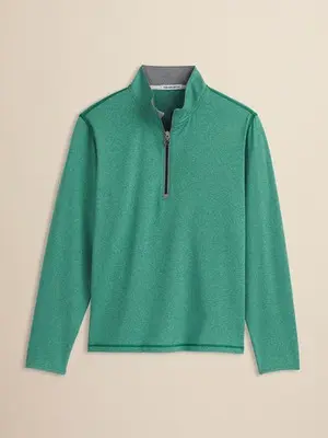 ASHWORTH GOLF La Jolla 1/4 Zip Club Green Heather
