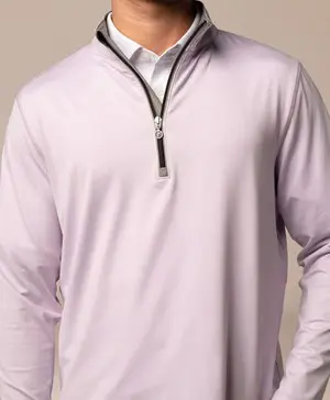 ASHWORTH GOLF La Jolla 1/4 Zip - Lavender Fog Heather