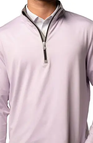 ASHWORTH GOLF La Jolla 1/4 Zip Performance Pullover - Lavender Fog Heather