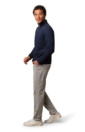 ASHWORTH GOLF Terry Twillback 1/4 Zip Outerwear - Driver Navy