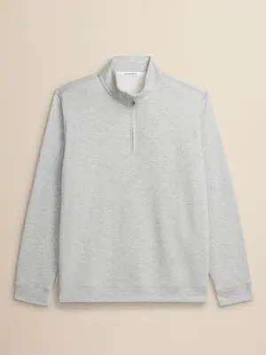 ASHWORTH GOLF Terry Twillback 1/4 Zip Performance Top - Grey Heather