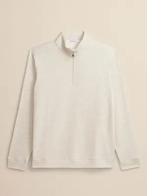 ASHWORTH GOLF Terry Twillback 1/4 Zip - Oatmeal Heather