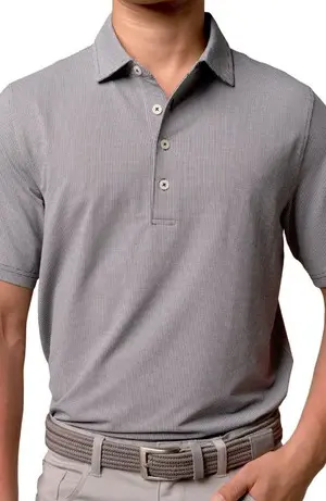 ASHWORTH GOLF Houndstooth Polo