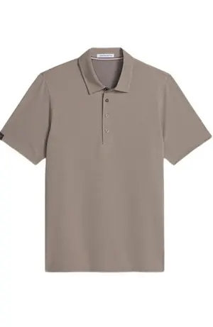 ASHWORTH GOLF Houndstooth Polo - Peyote/asphalt