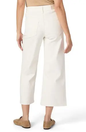 Paige Anessa High Waist Ankle Wide Leg Jeans - Tonal Ecru