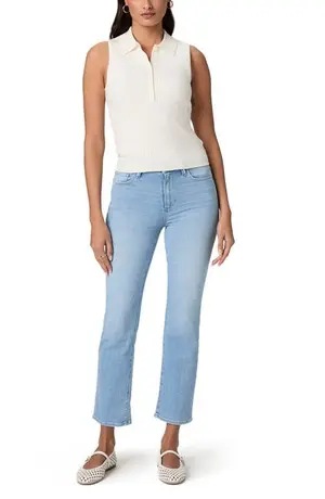 Paige Cindy High-waist Straight Leg Ankle Jeans - Santorini Sky