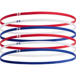 Under Armour Assorted Mini Headbands 6 Pack - Red// White