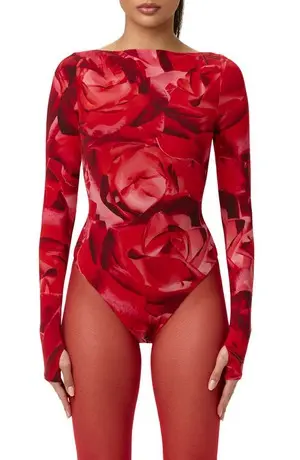 Naked Wardrobe Bare Print Bodysuit