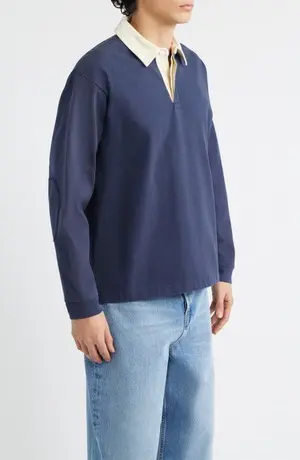 FRAME Cotton Rugby Polo