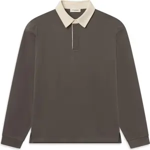 FRAME Cotton Rugby Polo - Grey