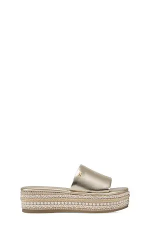 Karl Lagerfeld Paris Keswick Espadrille Platform Wedge Slide Sandal