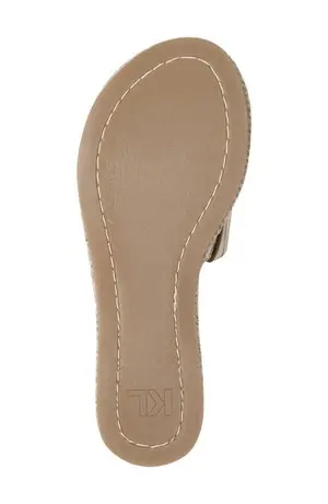 Karl Lagerfeld Paris Keswick Espadrille Platform Wedge Slide Sandal