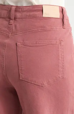 Paige Anessa High-waist Wide-leg Jeans - Vintage Brick Berry
