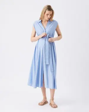 RIPE MATERNITY Abby Stripe Shirt Dress