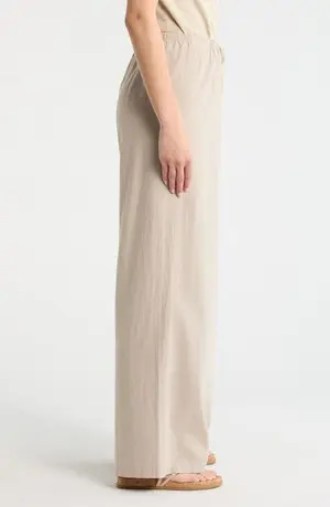 Splendid Valerie Drawstring Wide Leg Pants - Fawn