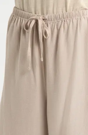 Splendid Valerie Drawstring Wide Leg Pants - Fawn