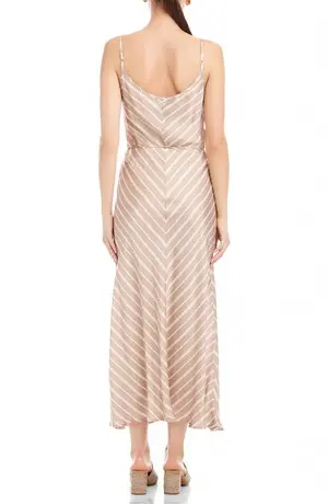 Fifteen Twenty Cami Chevron Stripe Satin Midi Dress