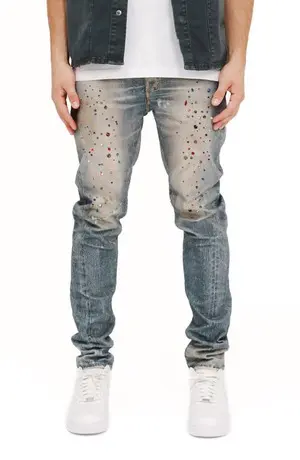 Purple Brand Embellished Jeans For Men