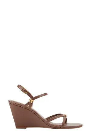 Marc Fisher Faithy Slingback Wedge Sandal - Dark Brown