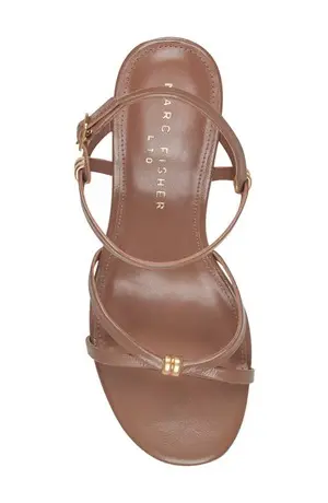 Marc Fisher Faithy Slingback Wedge Sandal - Dark Brown
