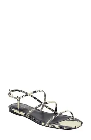 Marc Fisher Elysha Slingback Sandal Bone Snake Embossed