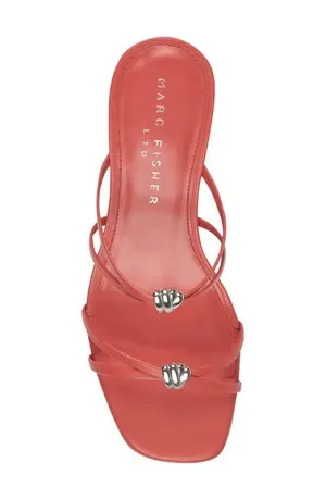 Marc Fisher Baizel Strappy Slide Sandal - Medium Red