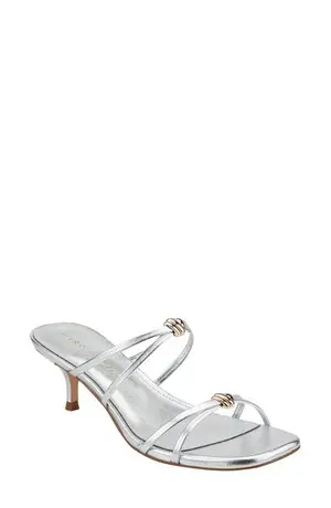 Marc Fisher Baizel Strappy Slide Sandal - Silver