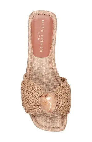Marc Fisher Nalena Slide Sandal - Medium Natural