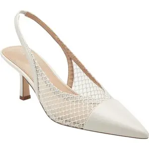 Marc Fisher Gipsi Pointed Toe Slingback Pump - Ivory
