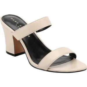 Marc Fisher Jessey Leather Slide Sandal - Light Natural