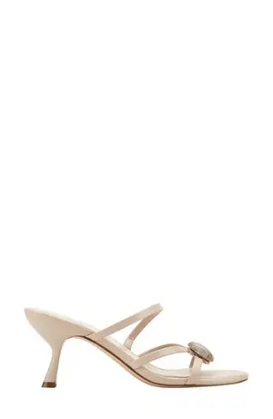 Marc Fisher Natesa Strappy Kitten Heel Sandal - Light Natural