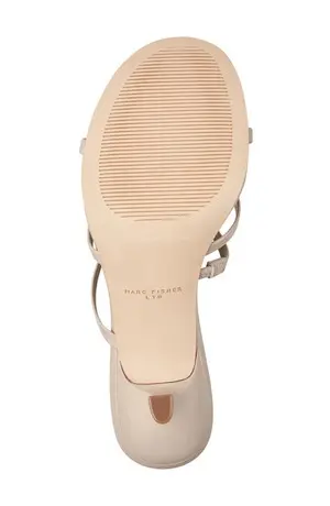 Marc Fisher Natesa Strappy Kitten Heel Sandal - Light Natural