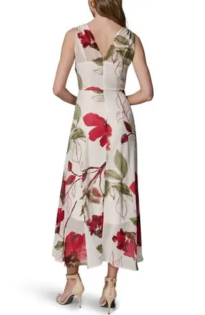 Donna Karan New York Printed Sleeveless High-low Maxi Dress - Azalea Multi