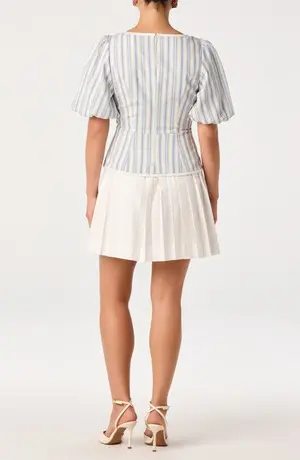 Astr The Label Brigitta Mixed Media Dress